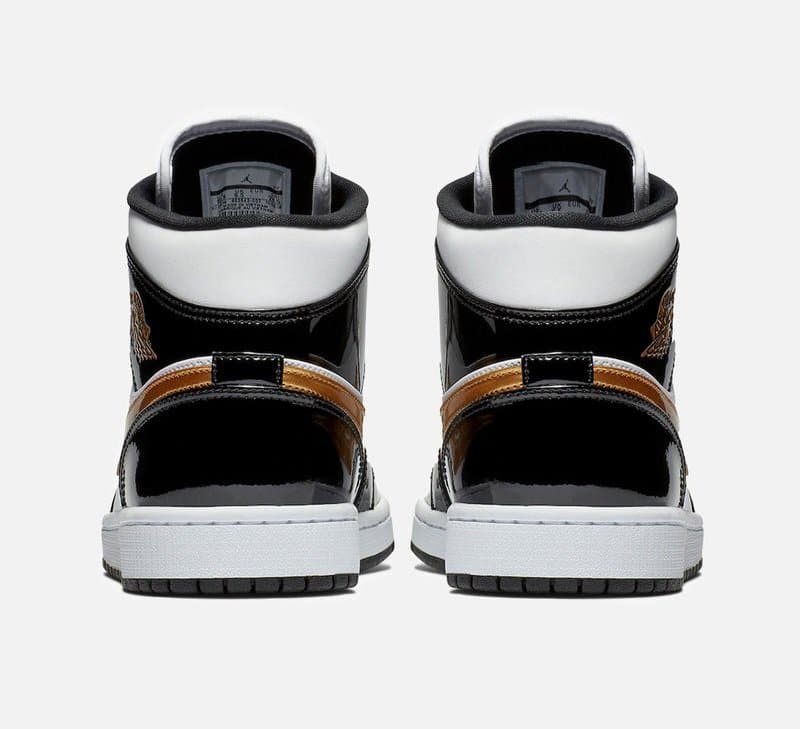 Air Jordan 1 Mid SE Patent 'Black/Metallic Gold' | Fashioncrib SA
