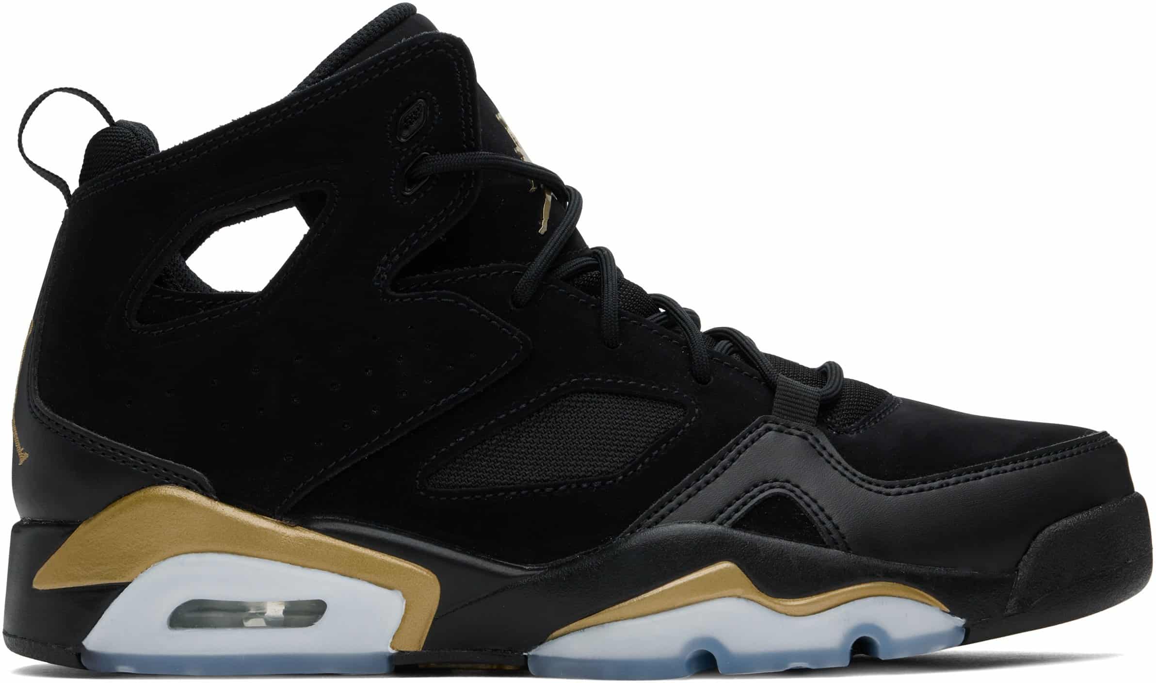 Air Jordan Flight Club '91 black/Metallic Gold basketball sneakers ...